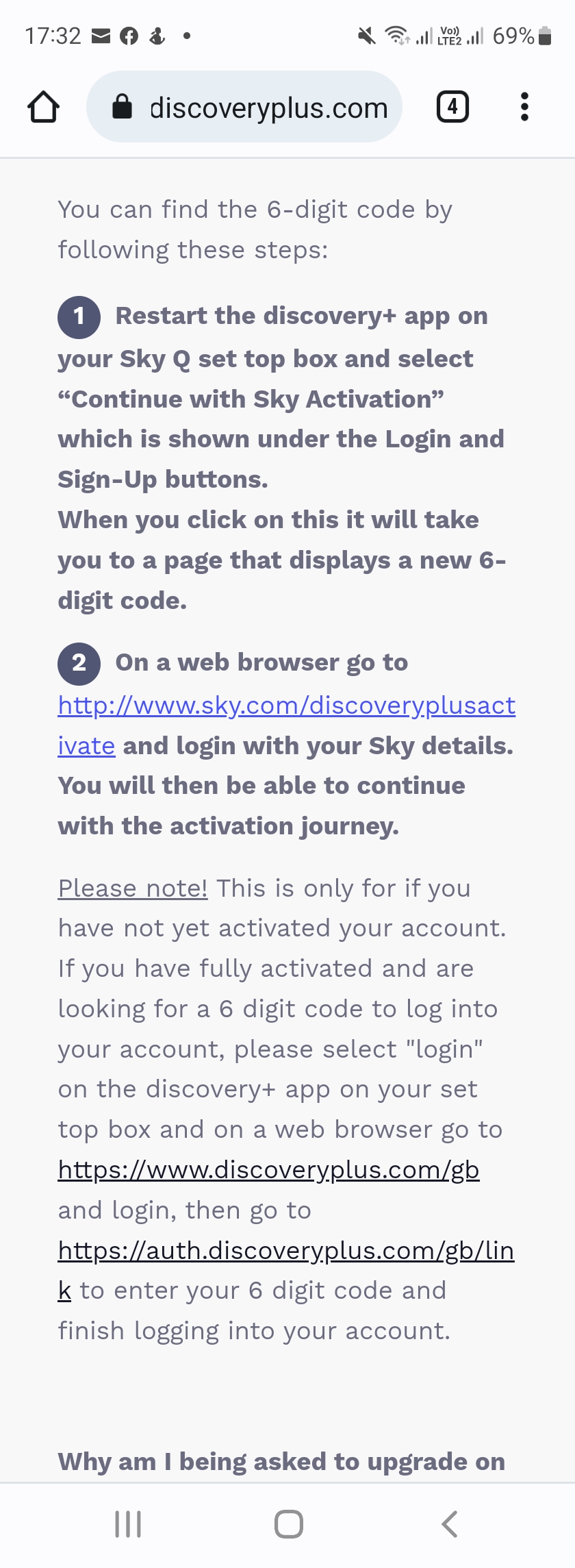 Answered: Pairing issue with sky q / discovery+ app | Sky Community