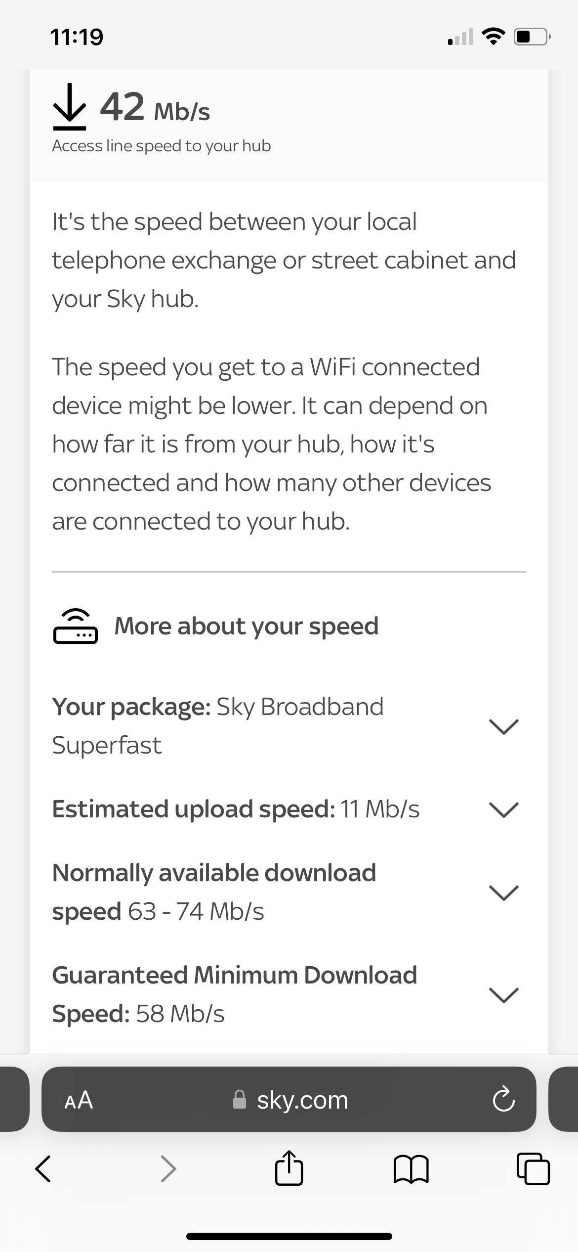 Not getting minimum guaranteed speed | Sky Community