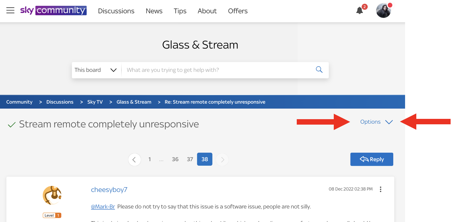 Answered: Stream remote completely unresponsive - Page 10 | Sky Community