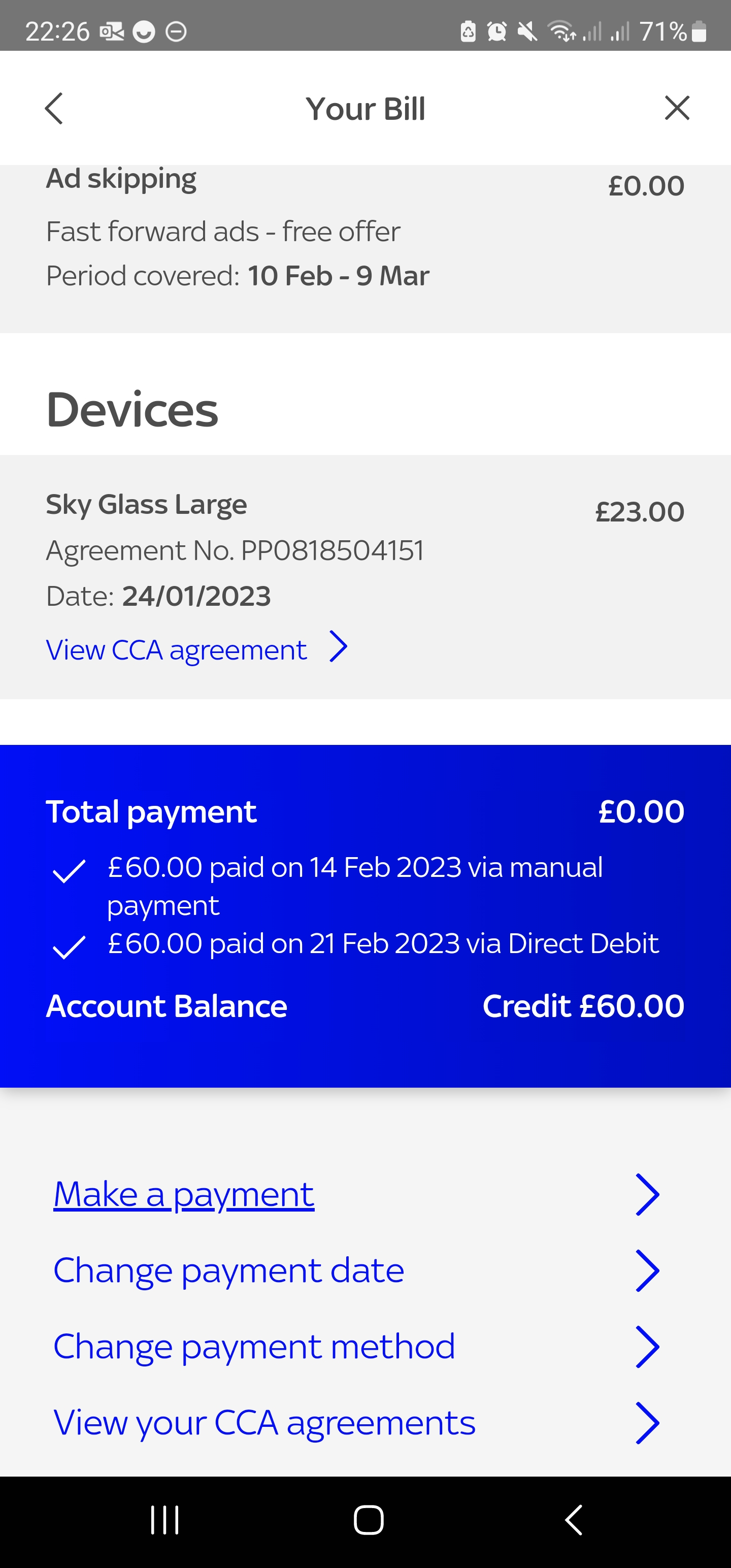 Answered: Direct debit had been taken out a 2nd time after c... | Sky ...