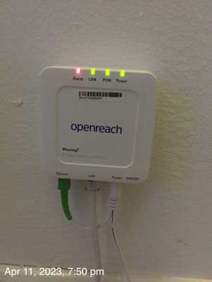 ONT Box Alarm Light | Sky Community