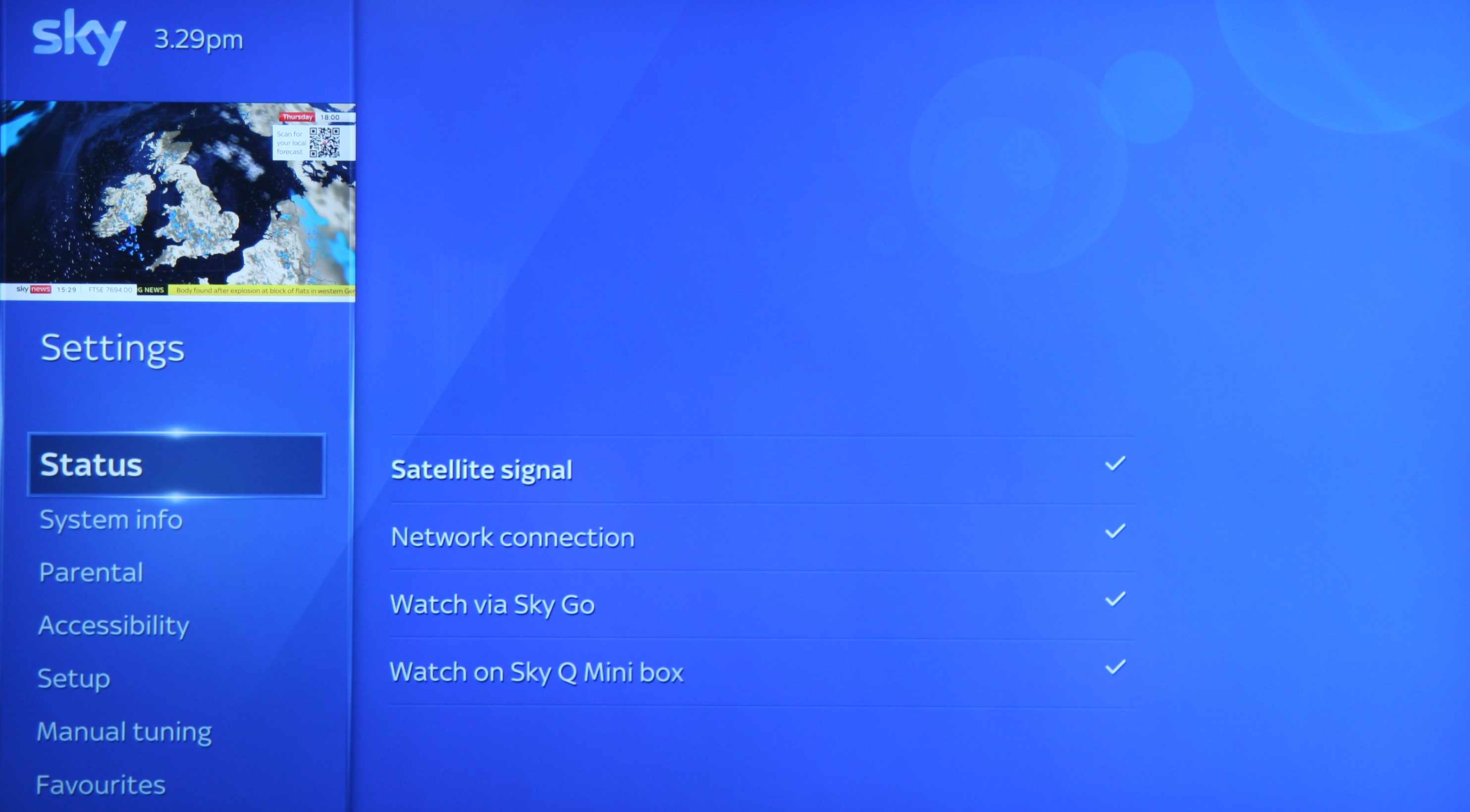 horizontal band moving down tv screen sky q box | Sky Community