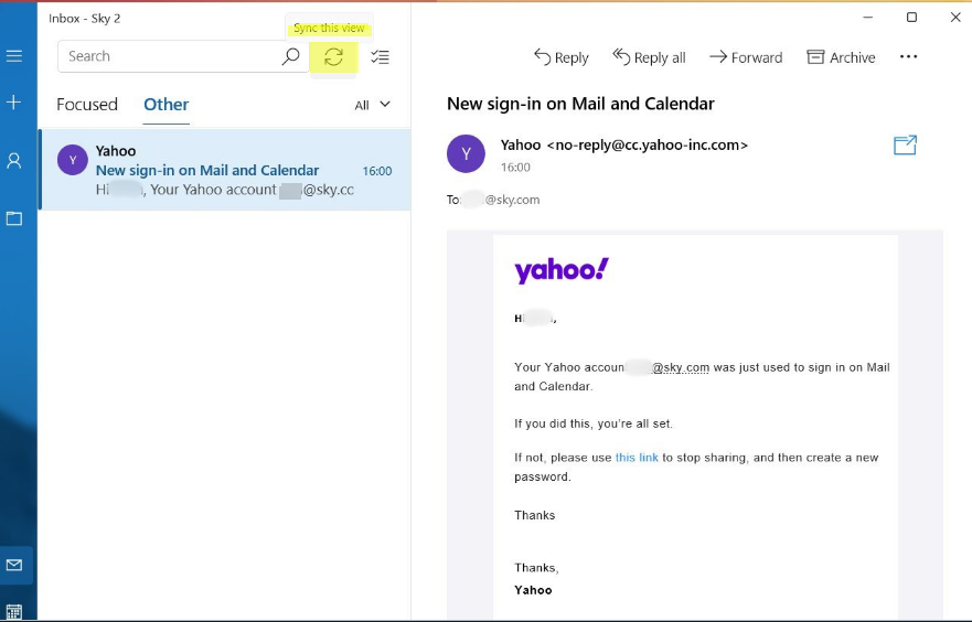 Answered: Sky emails not syncing to Mail and Calendar | Sky Community