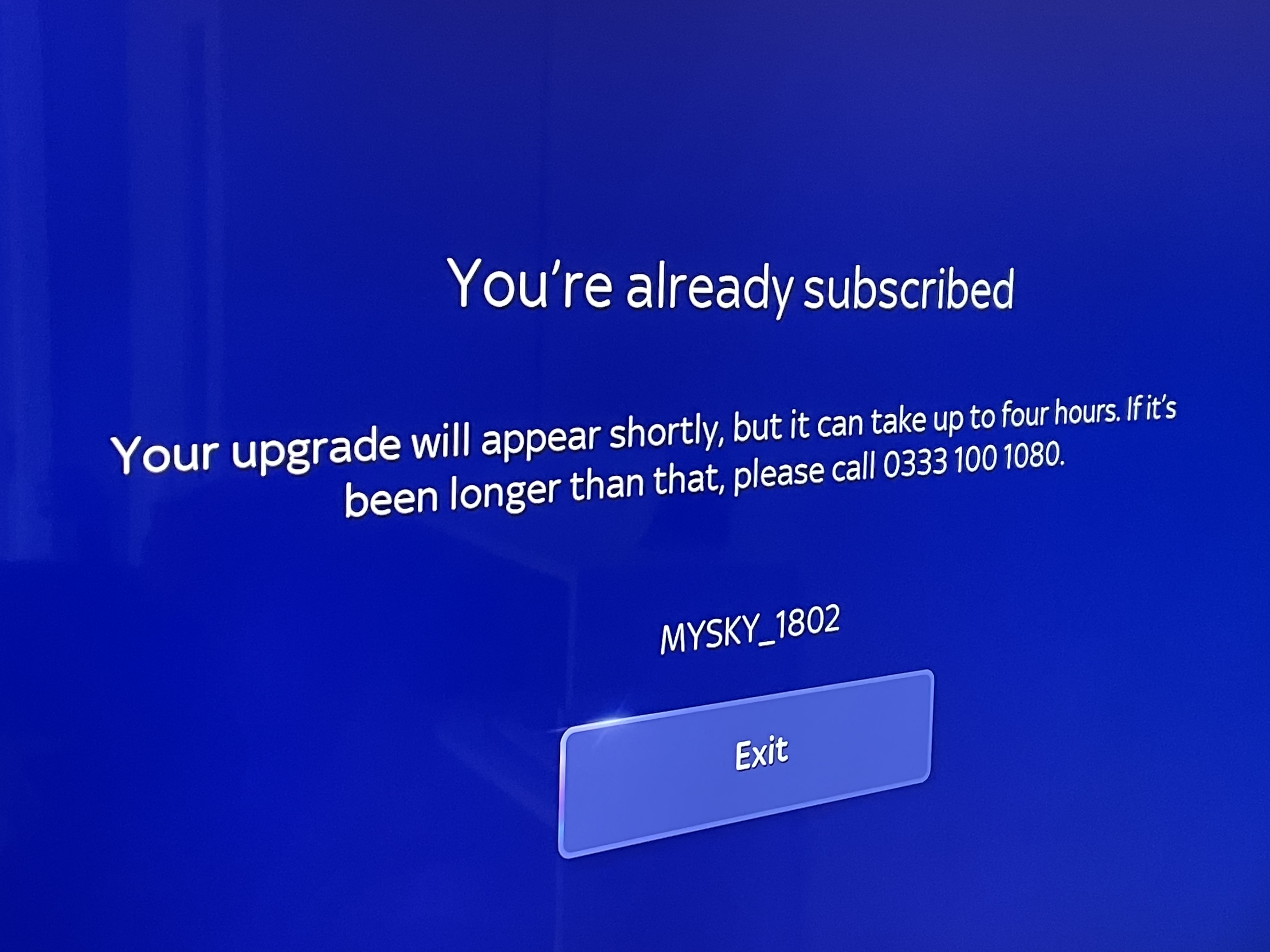 Answered: 1 week on - failed 18 month sky cinema and sky spo... | Sky ...