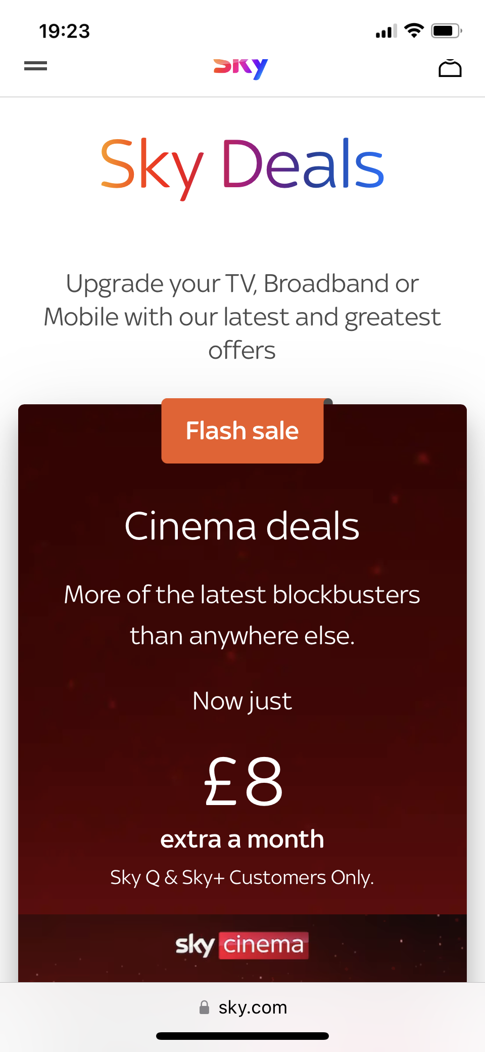 Answered: Sky cinema flash sale | Sky Community