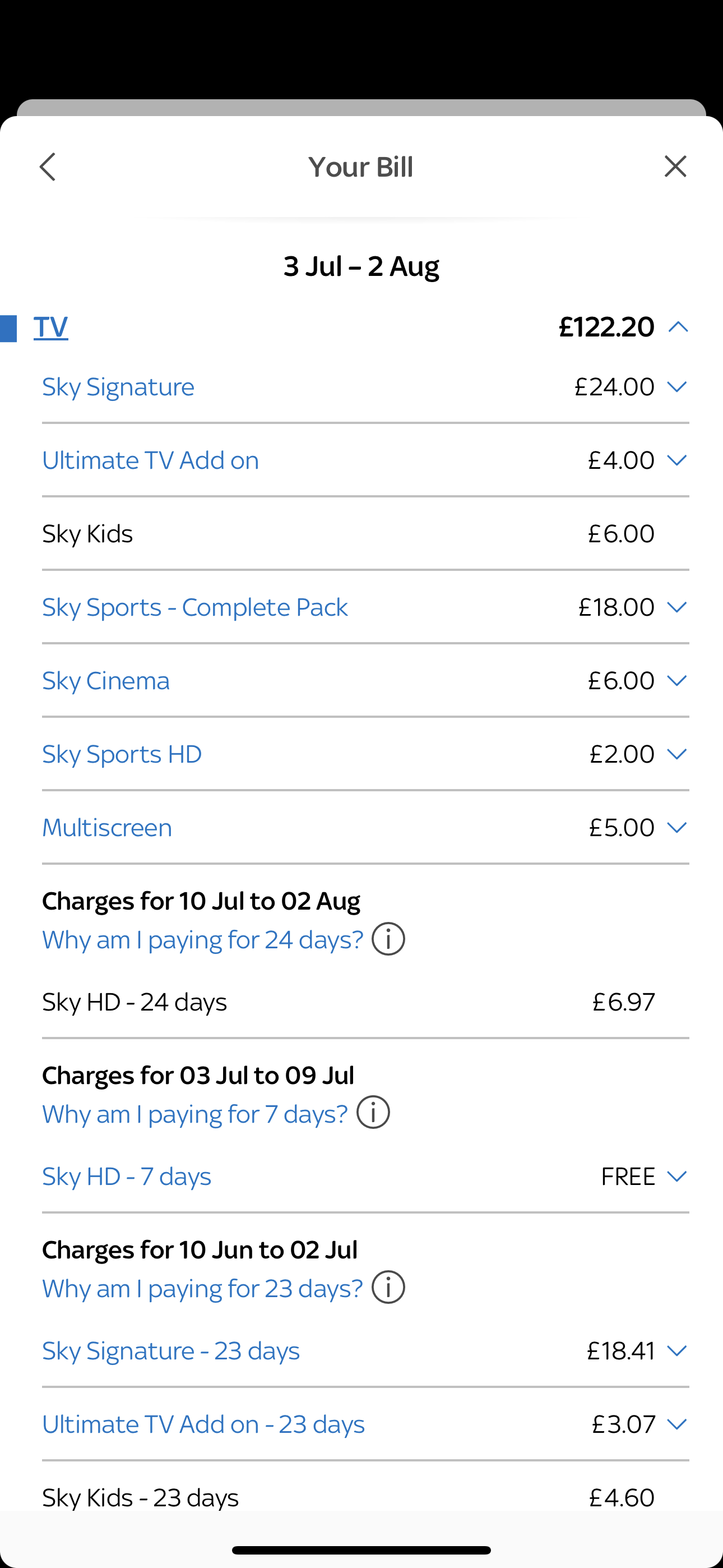 Issue with my bill | Sky Community