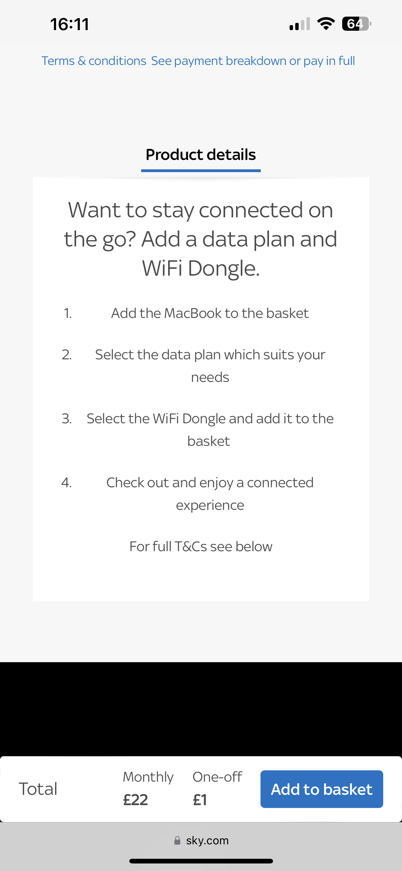 MacBook - no sim activation code | Sky Community