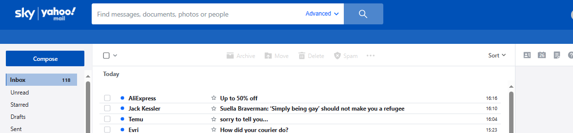 trying to log in to my Yahoo sky email account but... | Sky Community