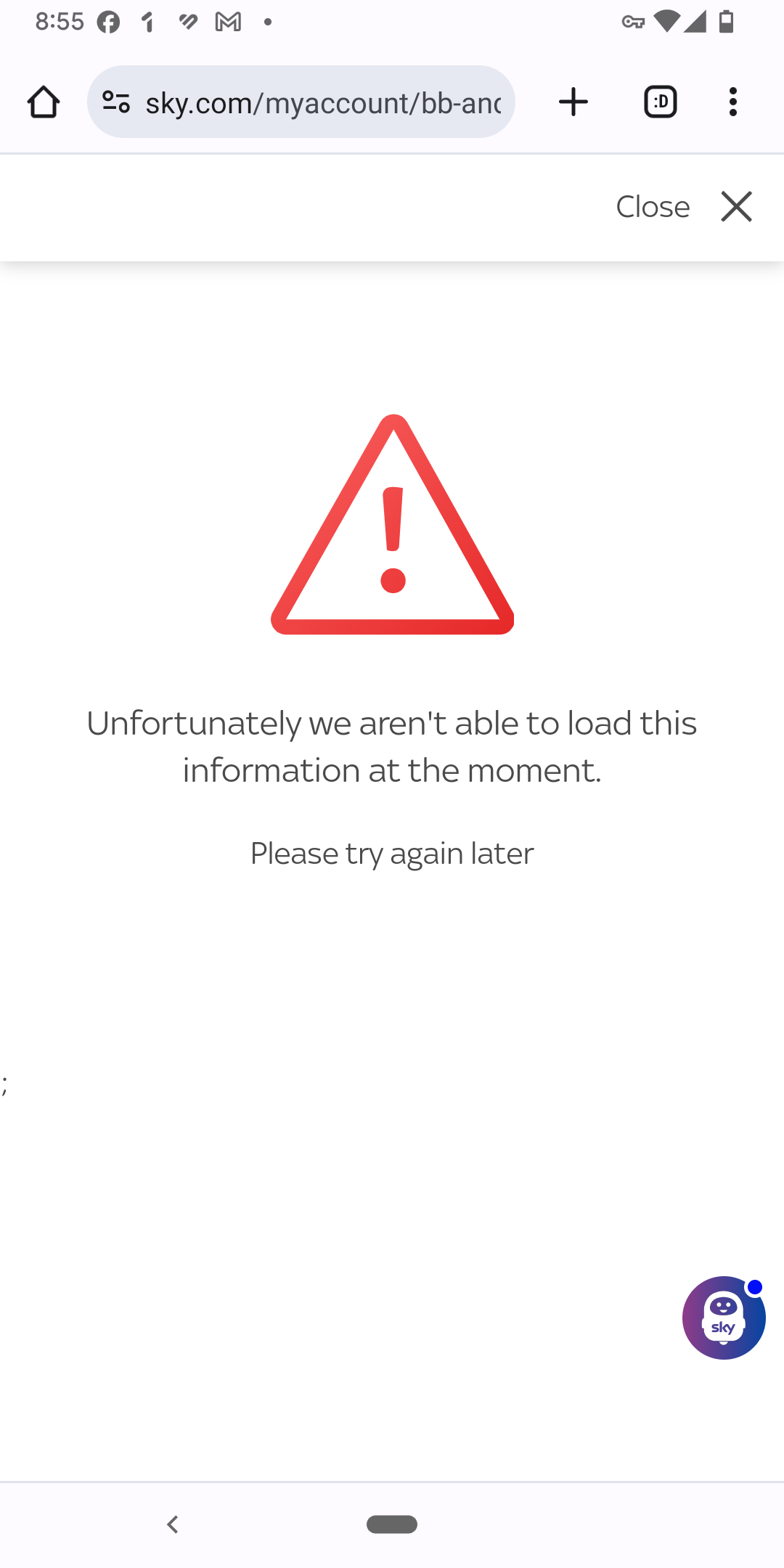 Talk Shield - Error Messages | Sky Community