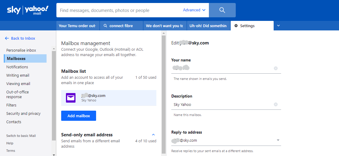 Account hacked, inbox empty all new emails are goi... | Sky Community