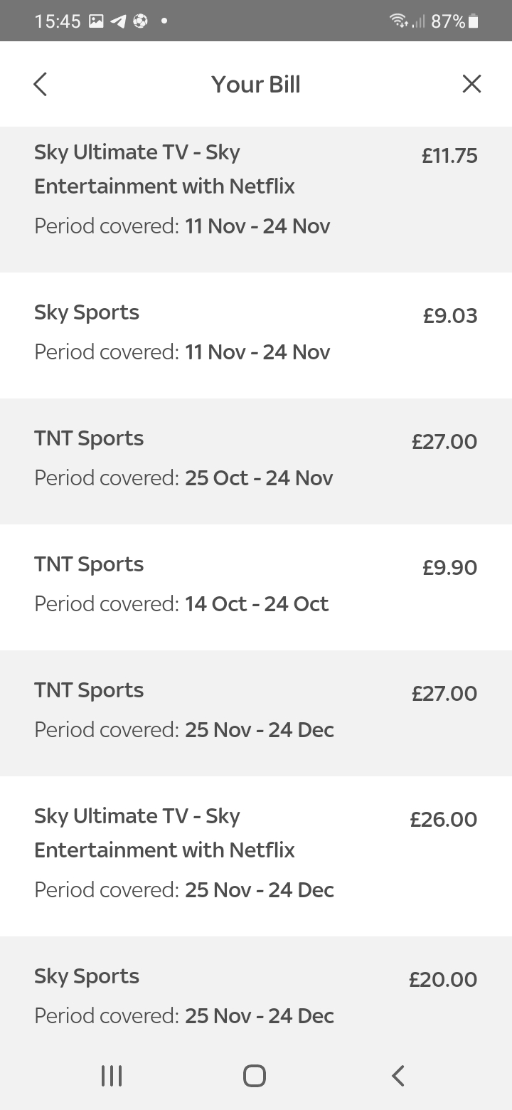 Answered: My bill | Sky Community