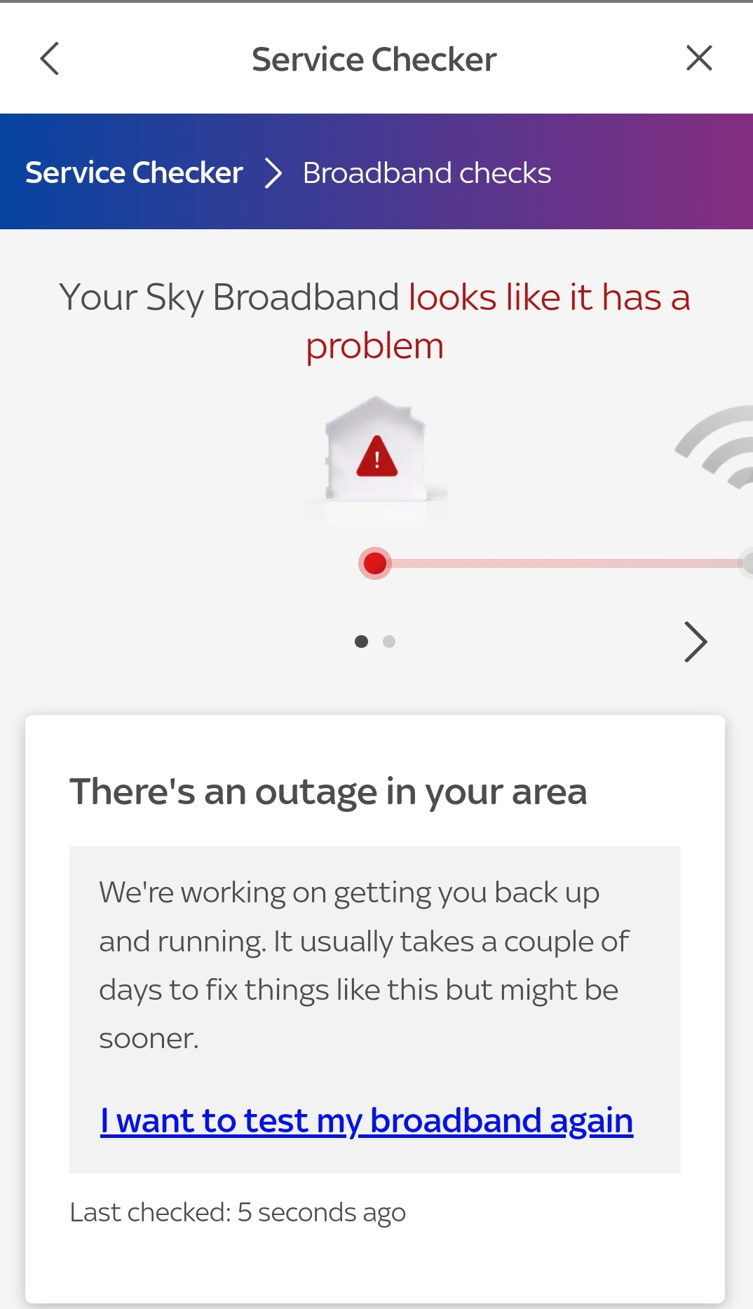Eh16 area sky down? | Sky Community