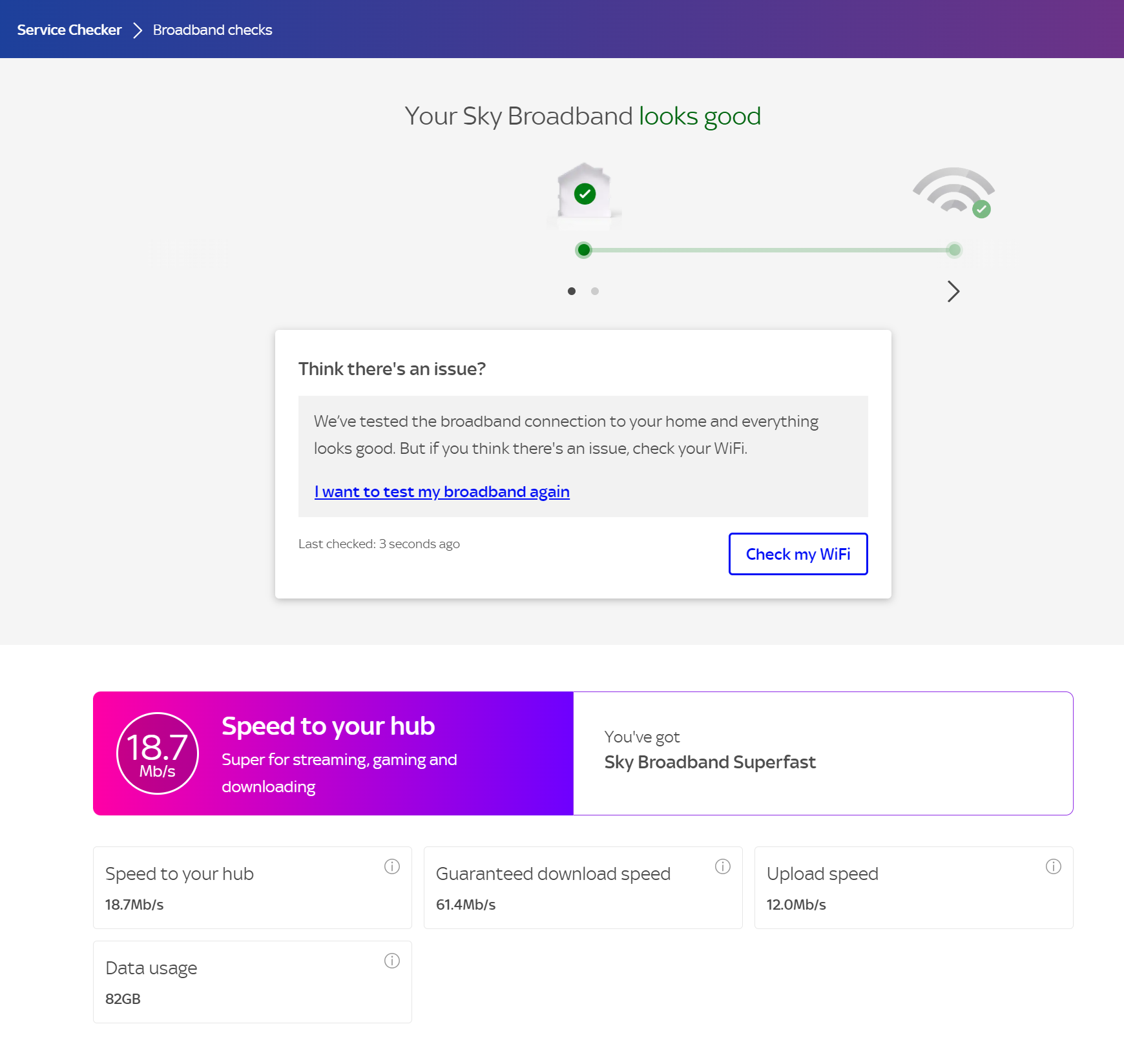 Low speed to router - checker says there's a probl... | Sky Community