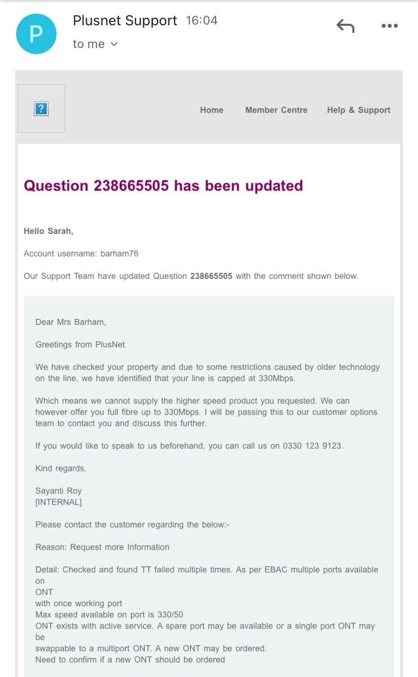 Answered: Broadband says 512mb EE engineer report says line ... | Sky ...