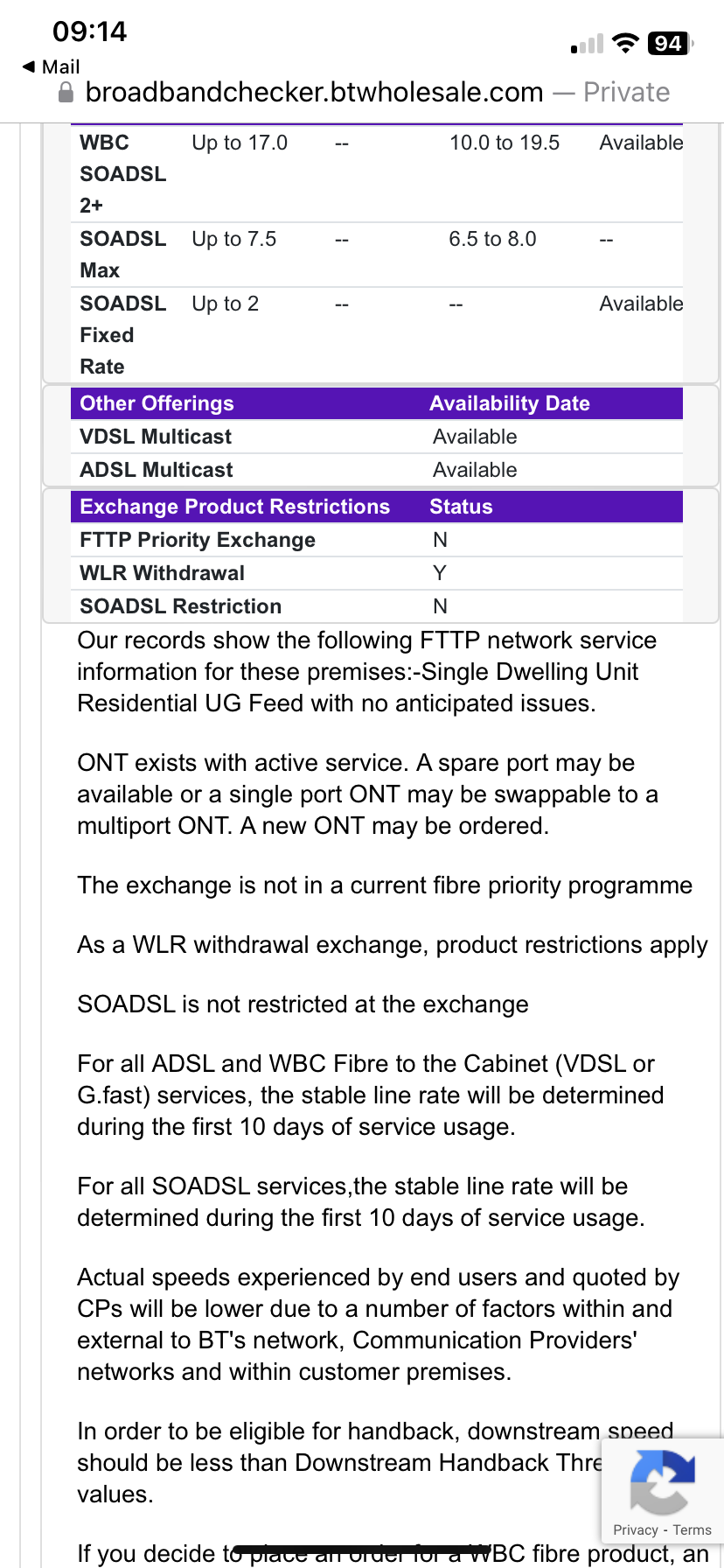 Answered: Broadband says 512mb EE engineer report says line ... | Sky Community