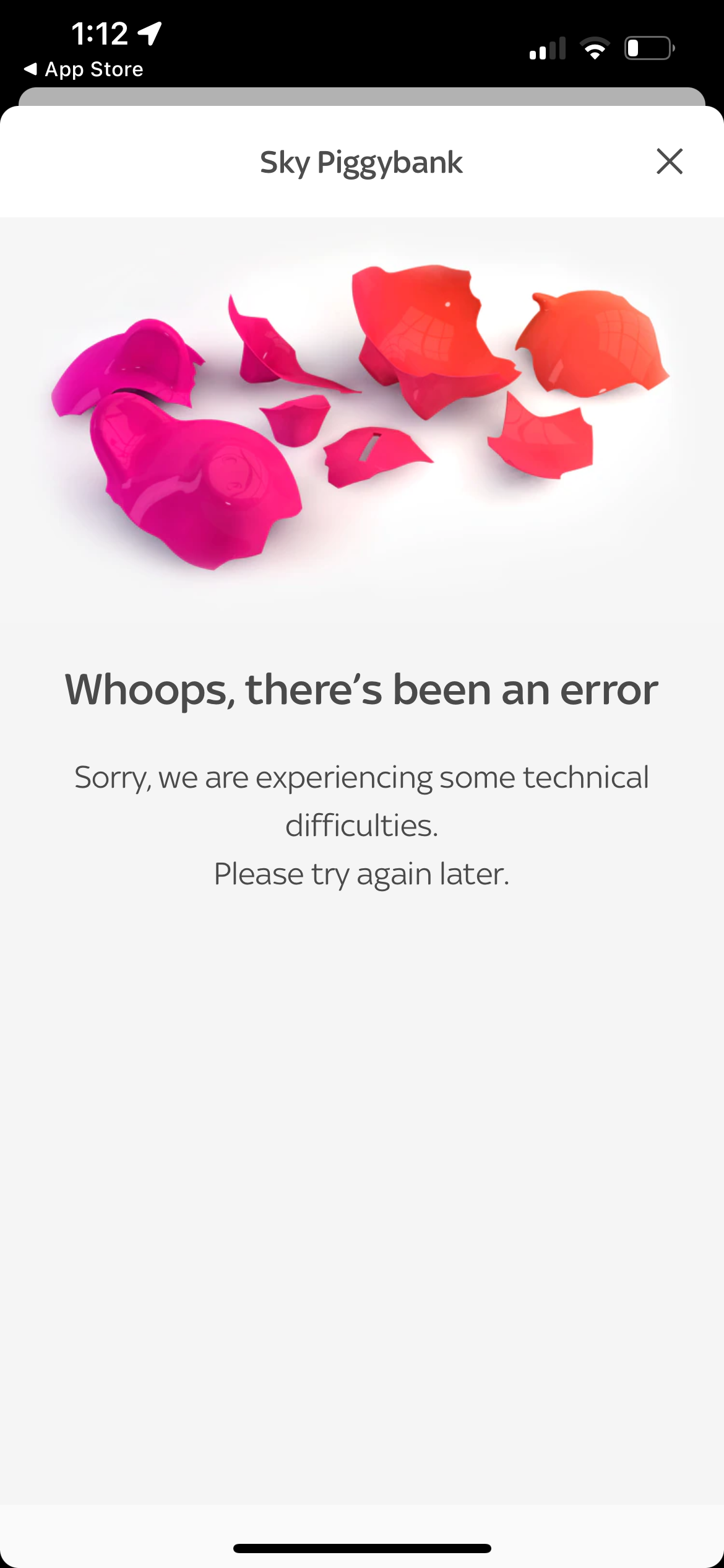 sky piggybank technical difficulties | Sky Community