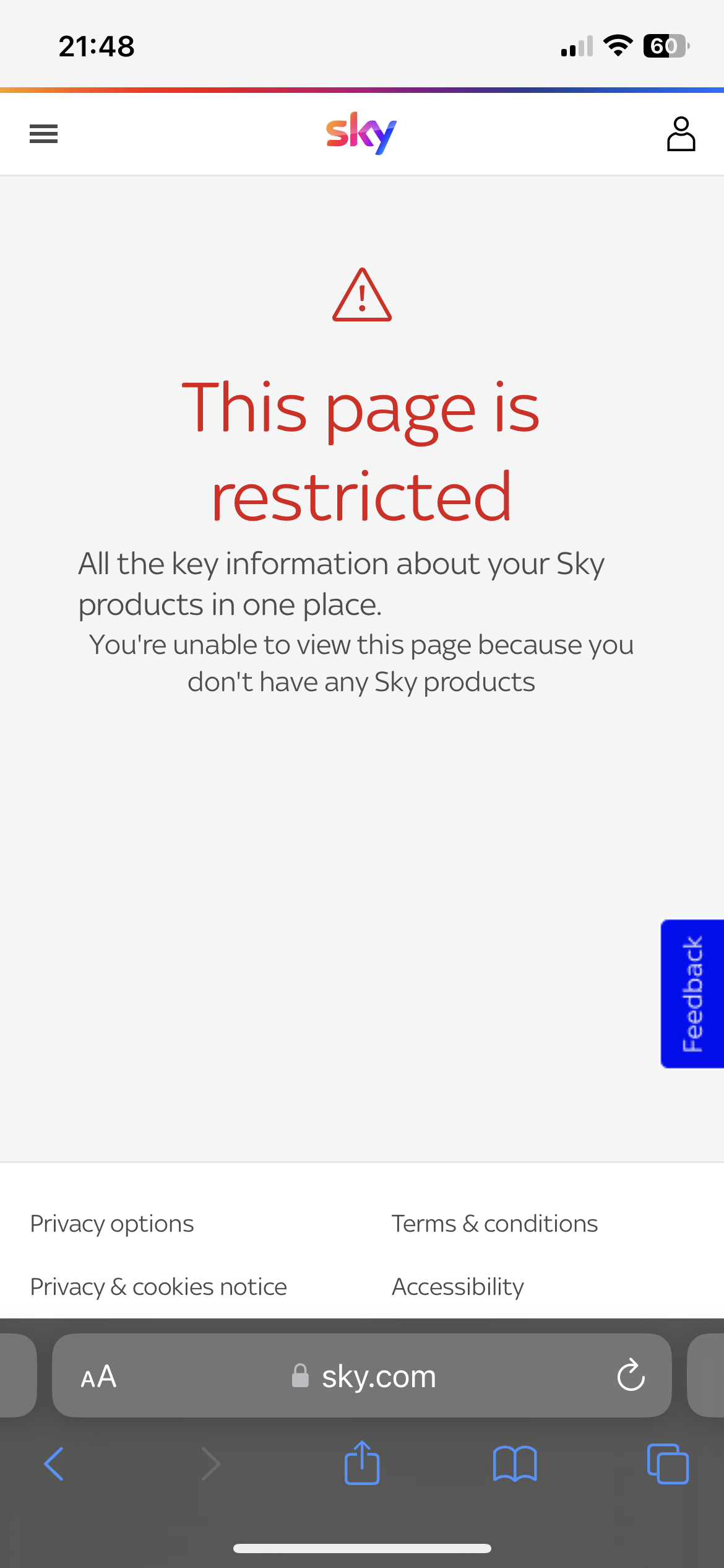 Don’t have confirmation or credit agreement | Sky Community