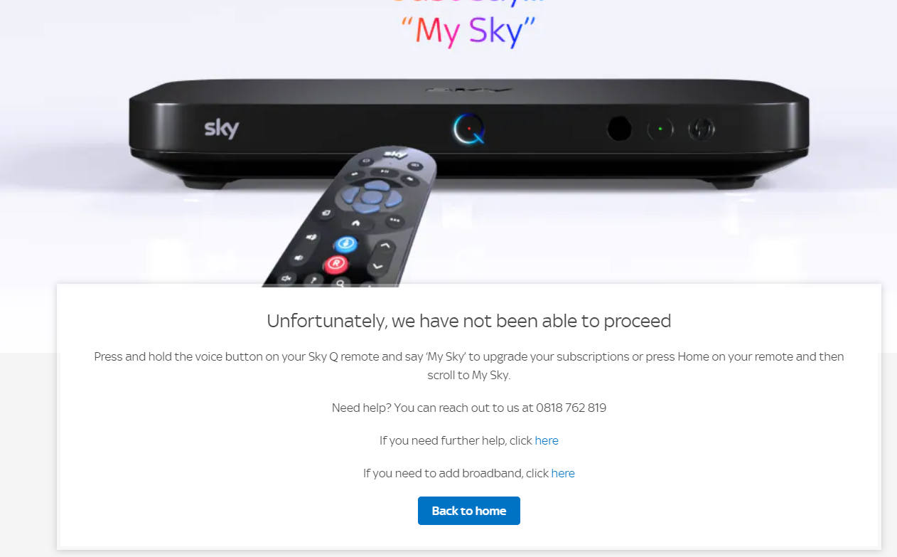 Sky Q Box Not Showing on MySky | Sky Community