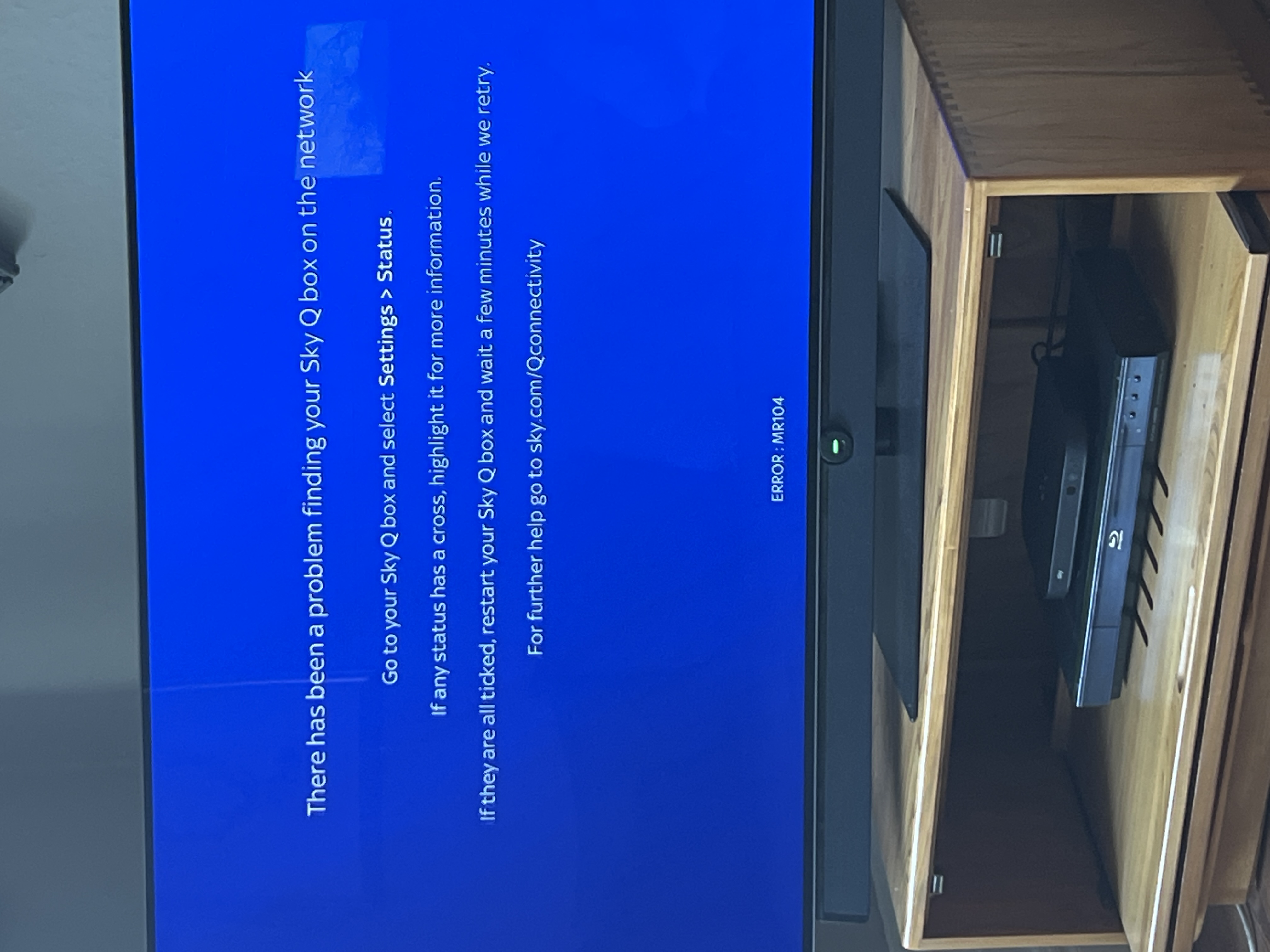 Sky q mini box not working.. main tv with sky is f... | Sky Community