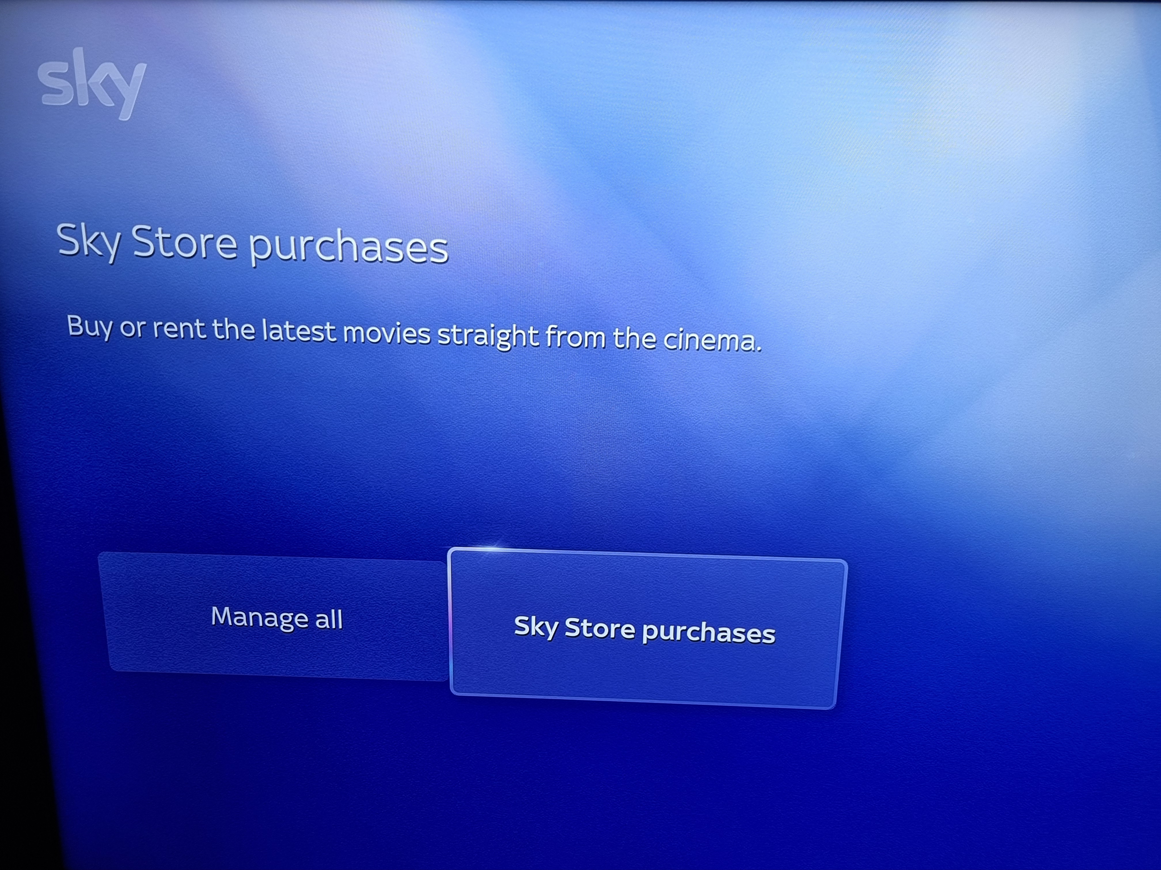 Can’t access the sky store in sky glass | Sky Community
