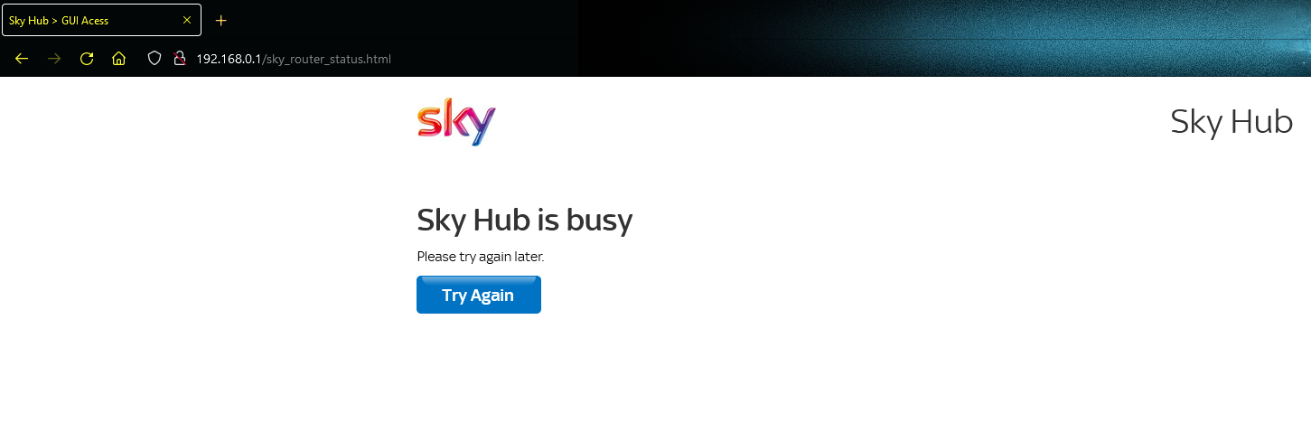 Sky Hub is Busy | Sky Community