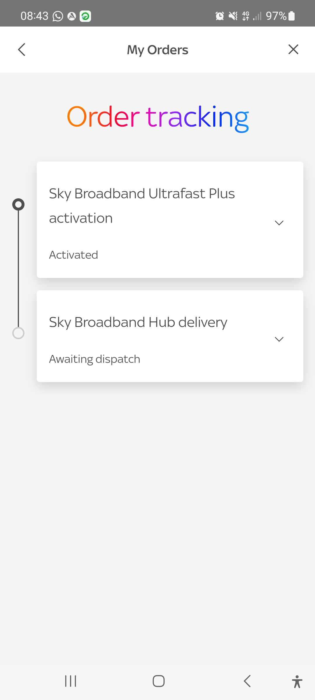 Sky hub not arrived but broadband now live | Sky Community