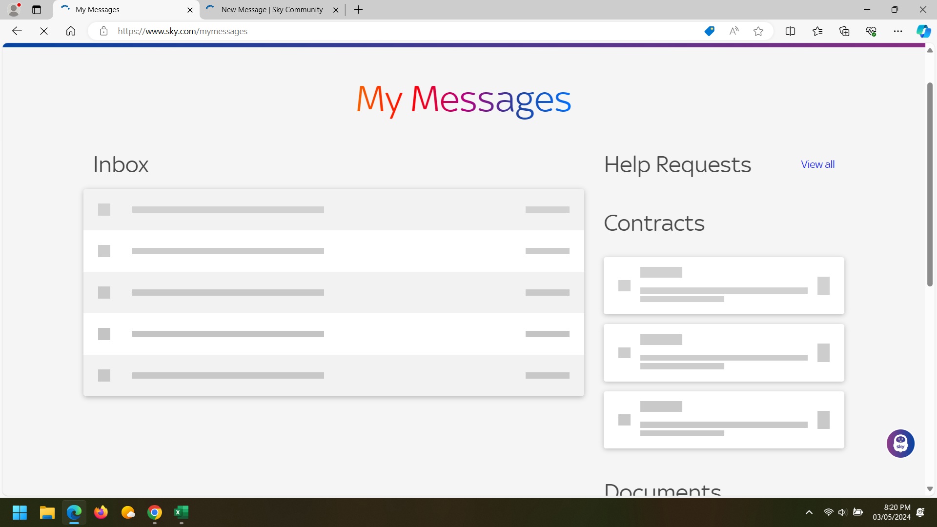 Answered: My Messages are blank - Page 2 | Sky Community