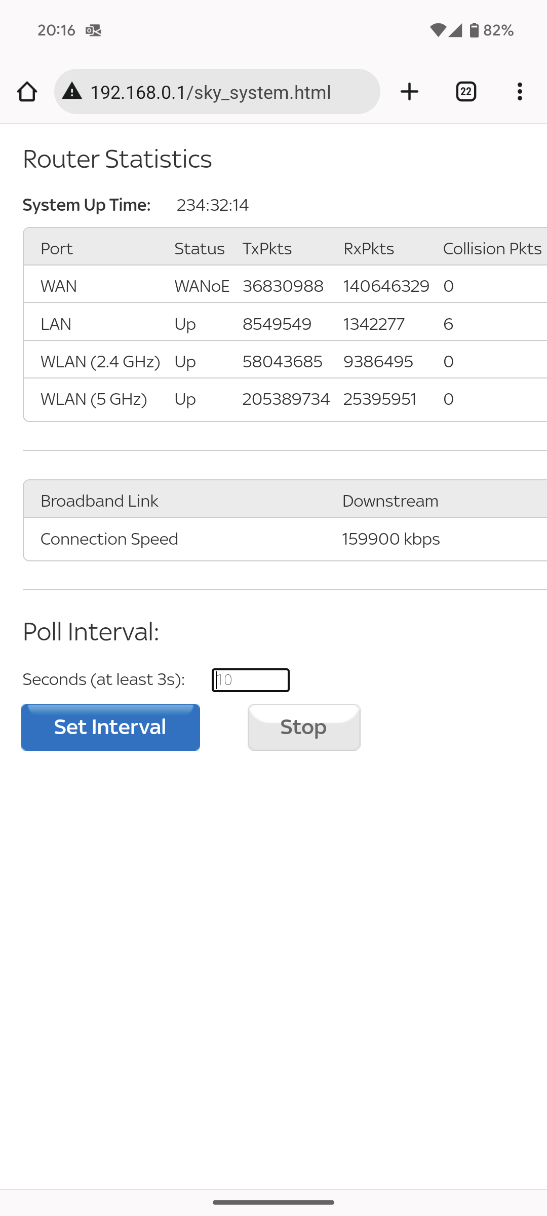 My broadband seems to intermittently freeze every ... | Sky Community